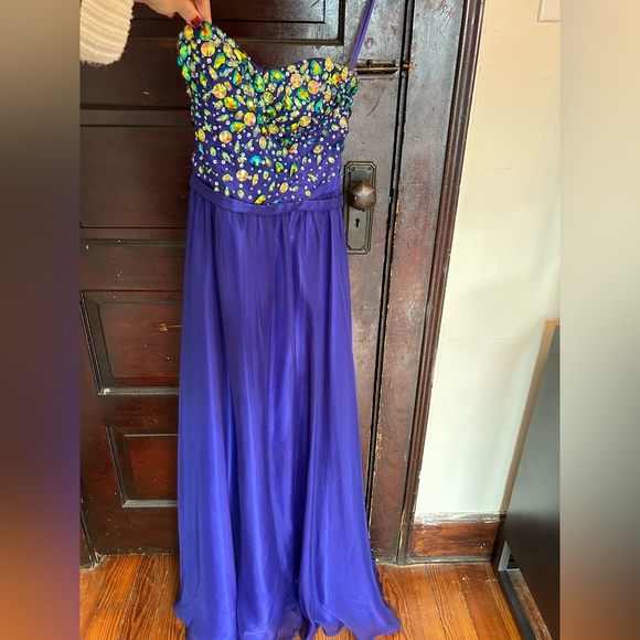 Maggie Sottero | Dresses | Flirt Maggie Sottero Purple Prom Dress Size ...